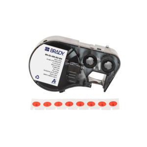 Brady M4-82-499-RD-BK Nylon Labels, for BMP41 & M5 Printers, 0.375" Dia ...