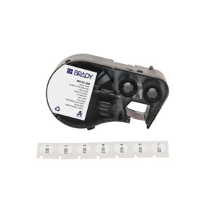 Brady M4-83-499 Nylon Labels, for BMP41 & M5 Printers, 0.5" Dia, Black ...