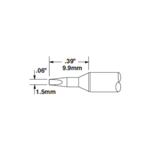 TestEquity: Metcal STTC-838V1 Soldering Tip, Chisel, 1.5 mm x 9.9 mm ...